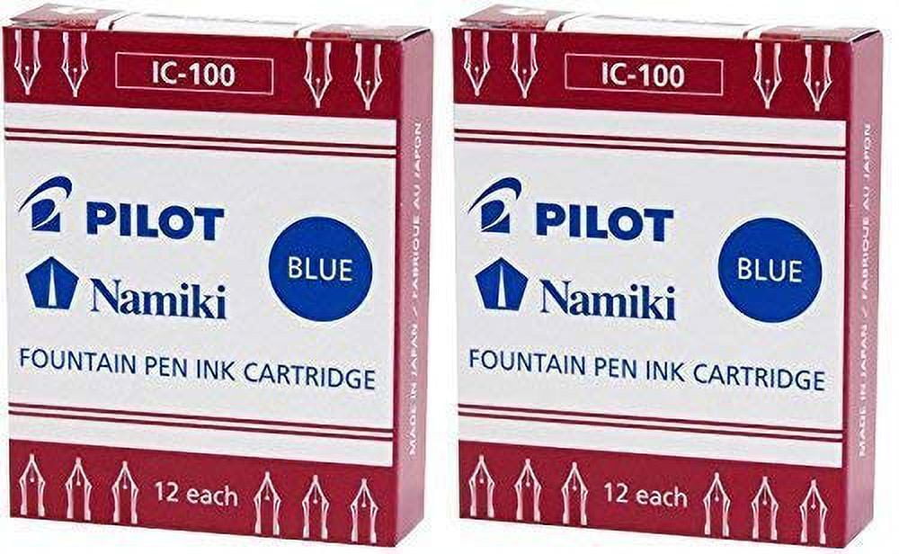 Pilot Namiki IC100 Fountain Pen Ink Cartridge, Blue, 12 Cartridges per ...