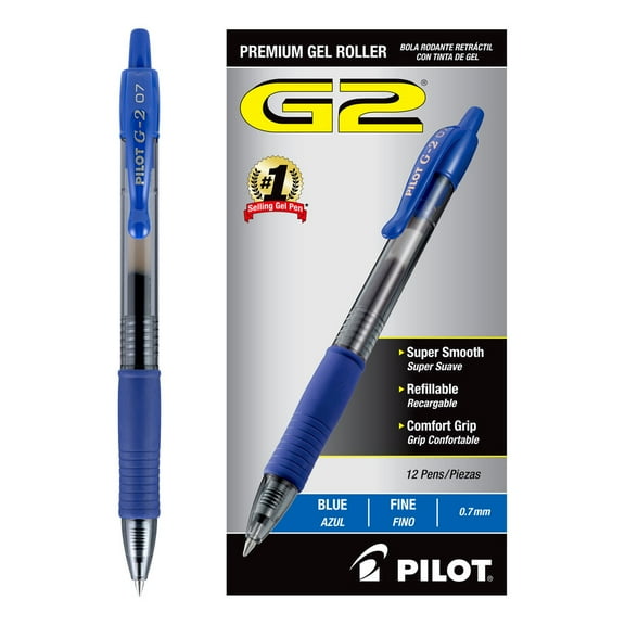 Pilot G2 07 Pen with Refills, 0.7mm Black Gel Ink, 9 Piece Assortment ...