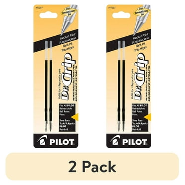 Pilot Dr. Grip Ball Point Pen Refill, Medium, Blue 77228, 2 Ct (4 pack ...
