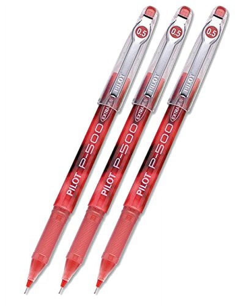 Pilot Precise P-500 Gel Rolling Ball Pen, Extra Fine Red Ink 3-PACK ...