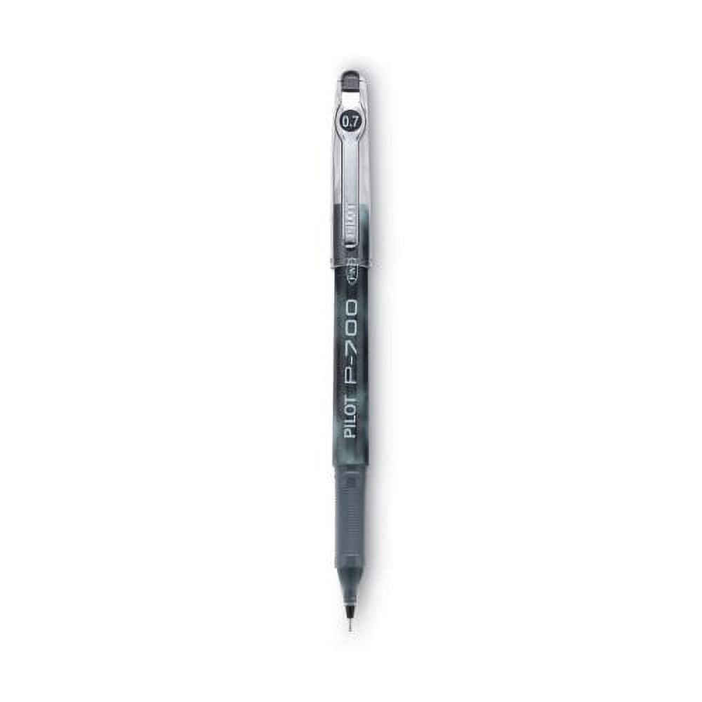 Pilot Precise P-700 Gel Pen, Stick, Fine 0.7 mm, Black Ink, Black ...