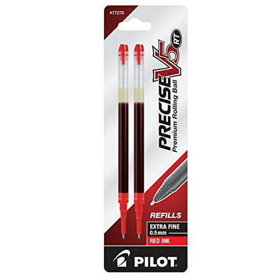 Pilot Precise V5 RT Liquid Ink Refills, 2-Pack, Extra Fine Point, Red ...