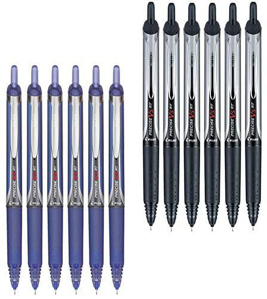 Pilot V5 RT Retractable Pens, Extra Fine, 12-Pack (6 Black, 6 Blue ...