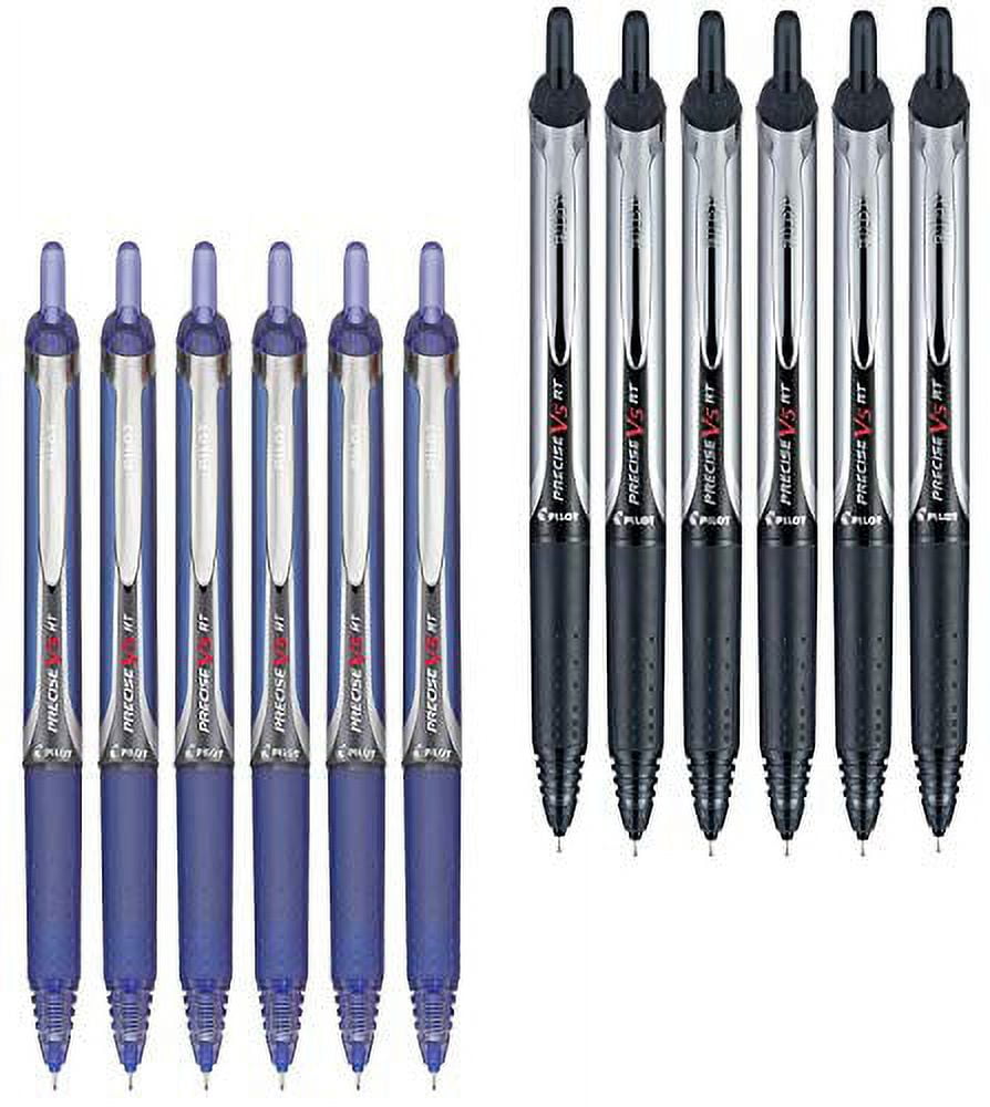 Pilot V5 RT Retractable Pens, Extra Fine, 12-Pack (6 Black, 6 Blue ...