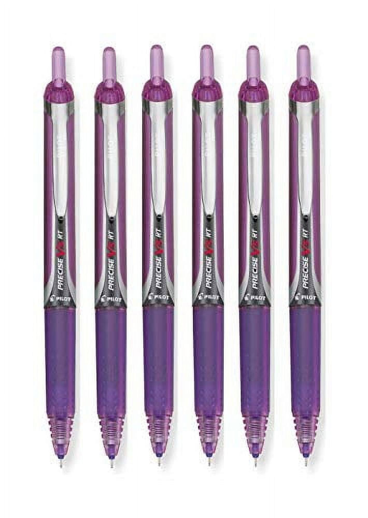 Pilot Precision V5 RT Retractable Roller Pens, Extra Fine Point, Purple ...