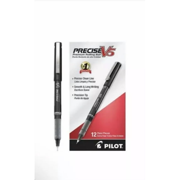 Pilot Precise V5 Stick Rollerball Pen, Extra Fine Point, Black, 12 ...