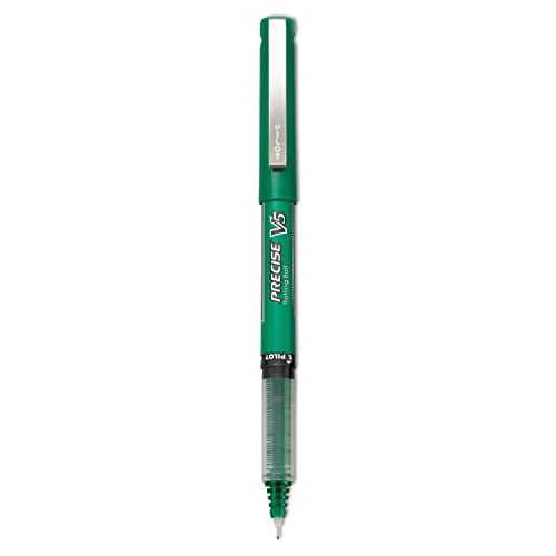 Pilot Precise V5 Stick Rolling Ball Pens, Extra Fine Point, Green Ink ...