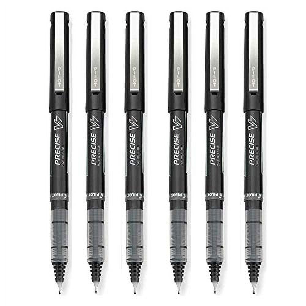 Pilot Precise V7 Stick Rolling Ball Pens Fine Point, Black Ink, 6 Pack ...