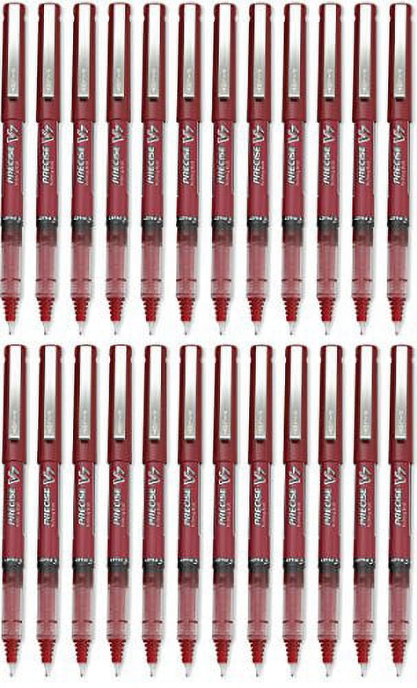 Pilot Precise V7 Stick Rolling Ball Pens, Fine Point, Red 2-DOZEN(35352 ...
