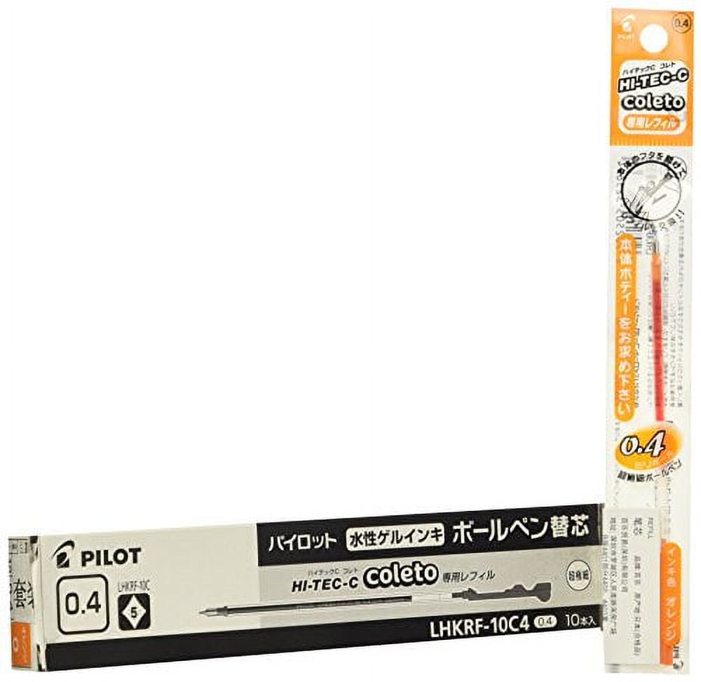 Pilot Refill High Tech C Coleto 0.4mm Orange LHKRF10C4O - Walmart.com