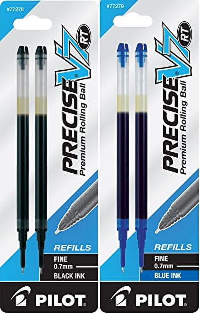 Pilot Refill for Precise V7 RT Rolling Ball, Fine, Black & Blue Ink, 2 ...