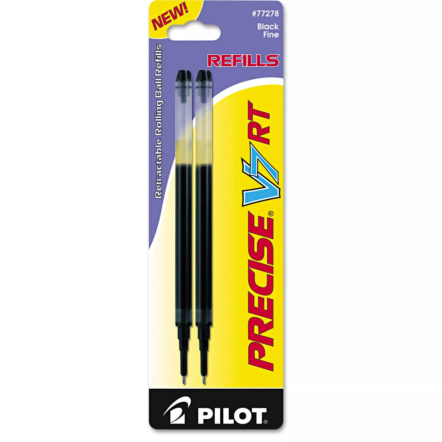 Pilot Refill for Precise V7 RT Rolling Ball Fine Black Ink 2/Pack 77278 ...