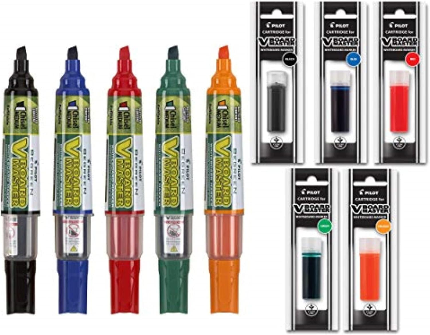 Pilot Refillable Dry Erase Markers, Pilot BeGreen V Board Master ...