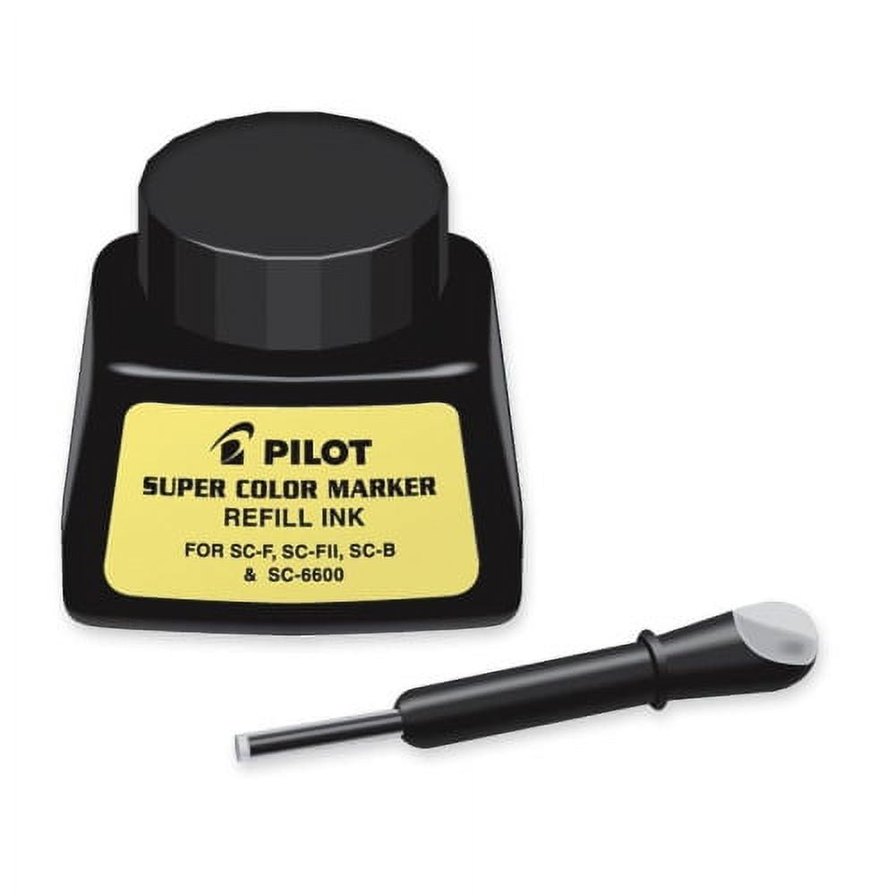 Pilot Super Color Refillable Permanent Marker Ink, Black, 1 fl oz ...