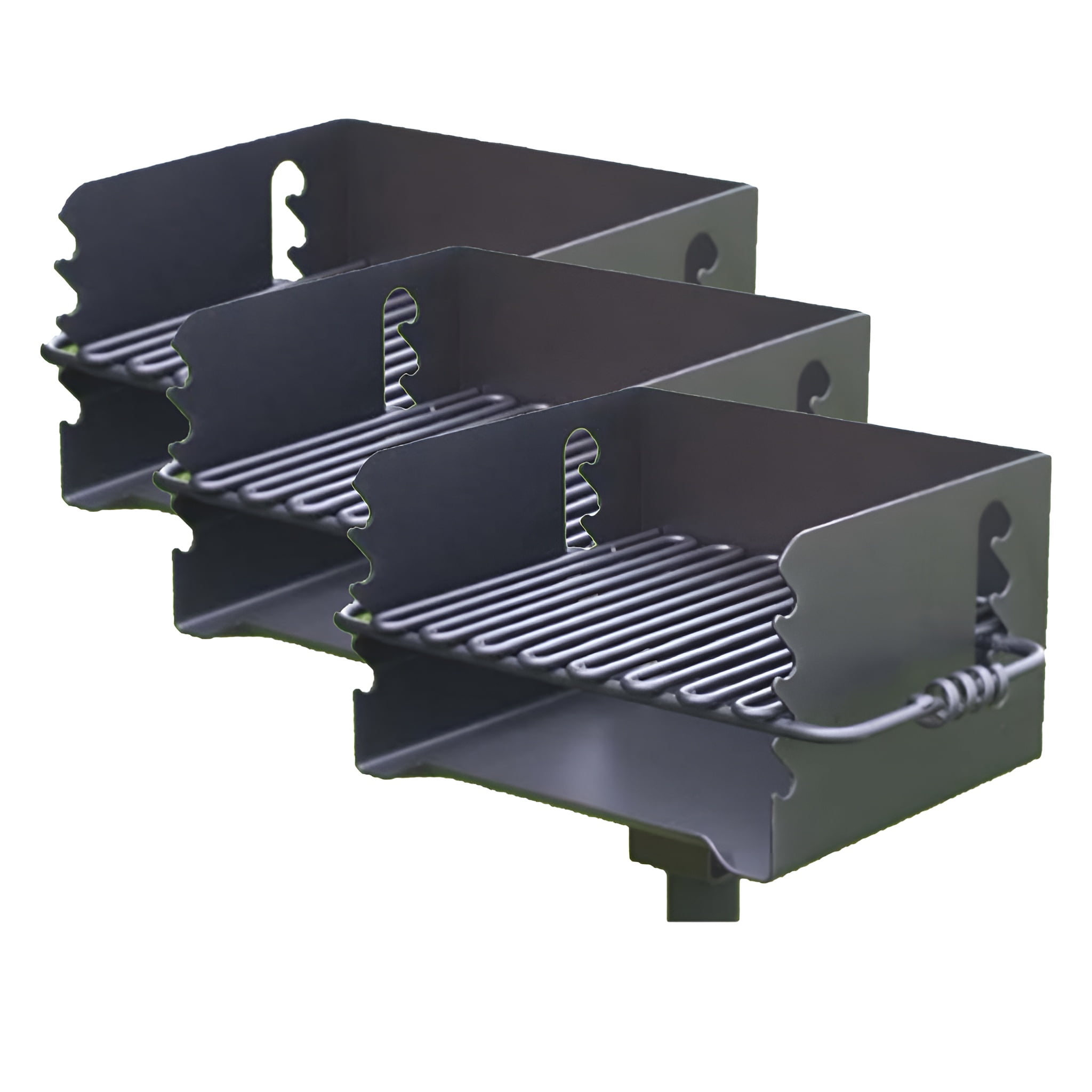 Pilot Rock CBP-135 Park Style Outdoor BBQ Charcoal Grill w/ Swivel, 3 ...