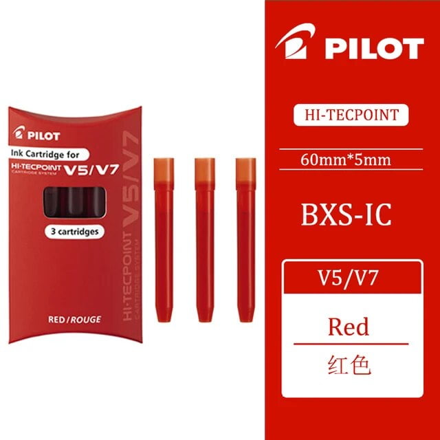 Pilot Rollerball Pens, BXC V5 V7 Hi-Tecpoint Refillable Cartridge ...