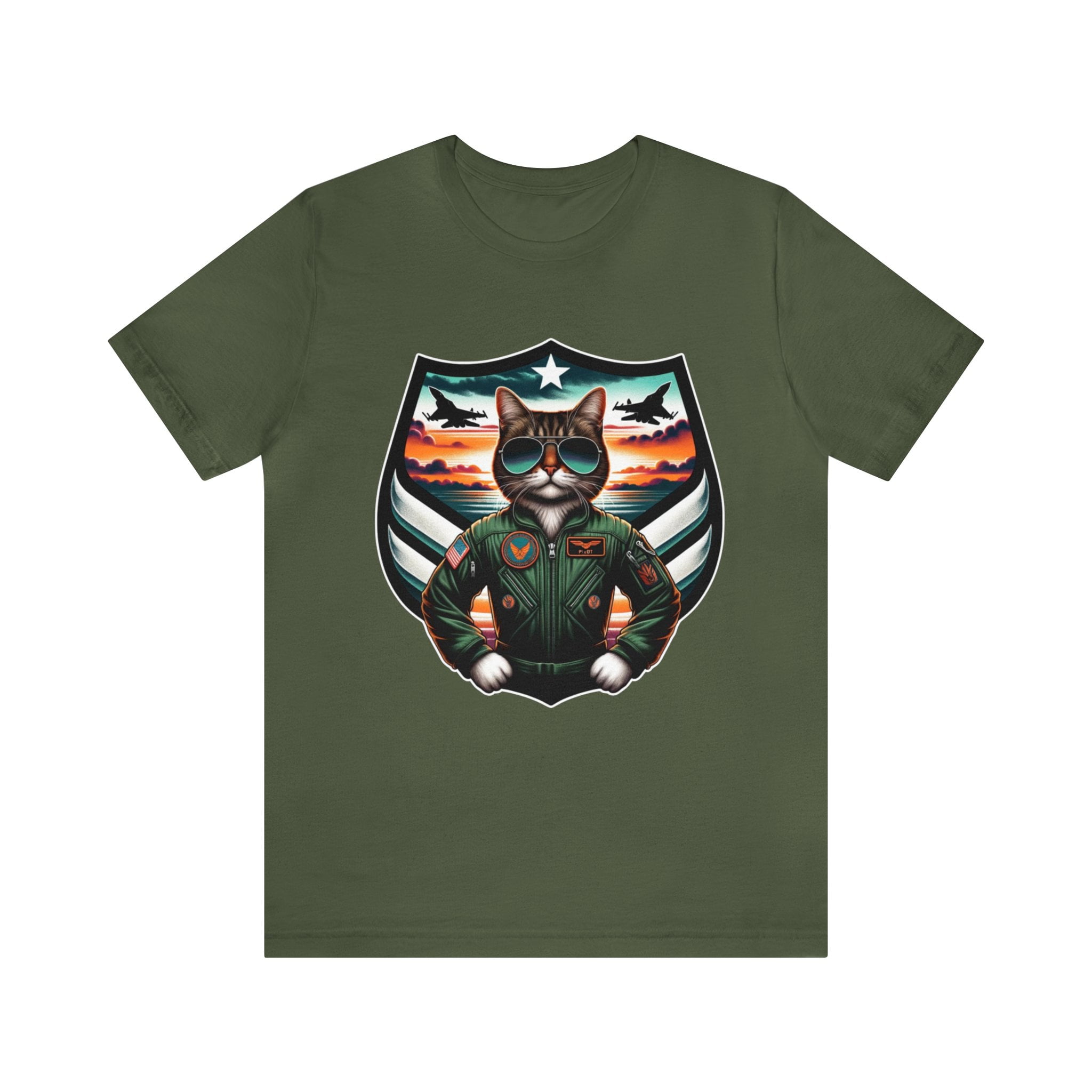 Pilot Shirt, Tabby Cat, Aviator, Military, Navy, Cat Lover, Air Force ...