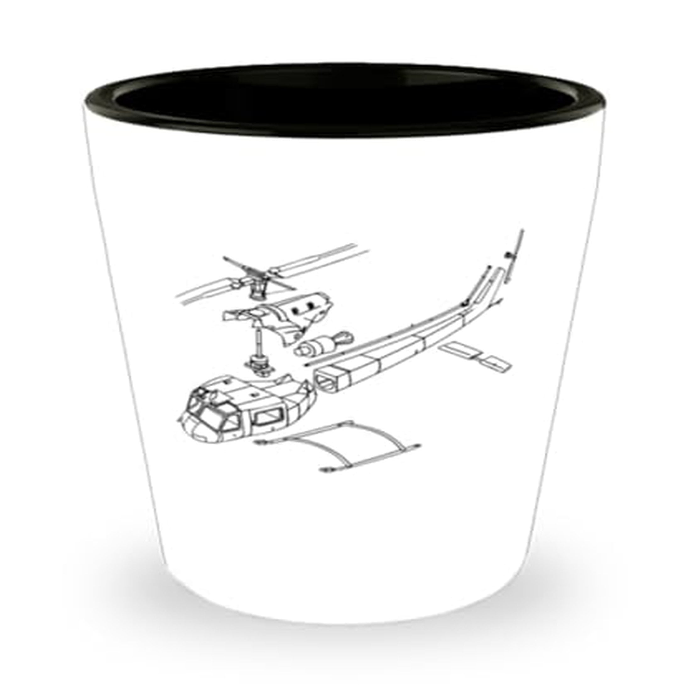 Pilot Shot Glass, Helicopter Parts, Military Gift, Mini Glassware, 1 ...