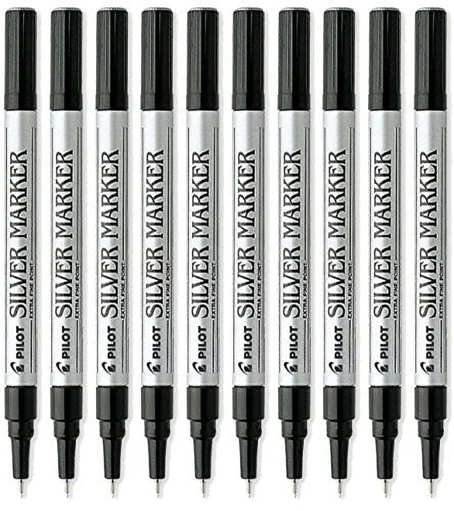 Pilot Silver Metallic Permanent Paint Marker, Extra Fine Point, 10-PACK ...