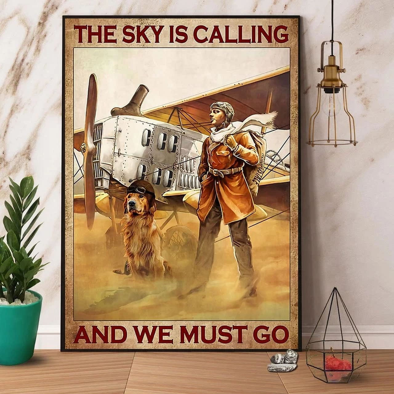 Pilot The Sky Is Calling And We Must Go Paper Poster No Frame Wall Art ...