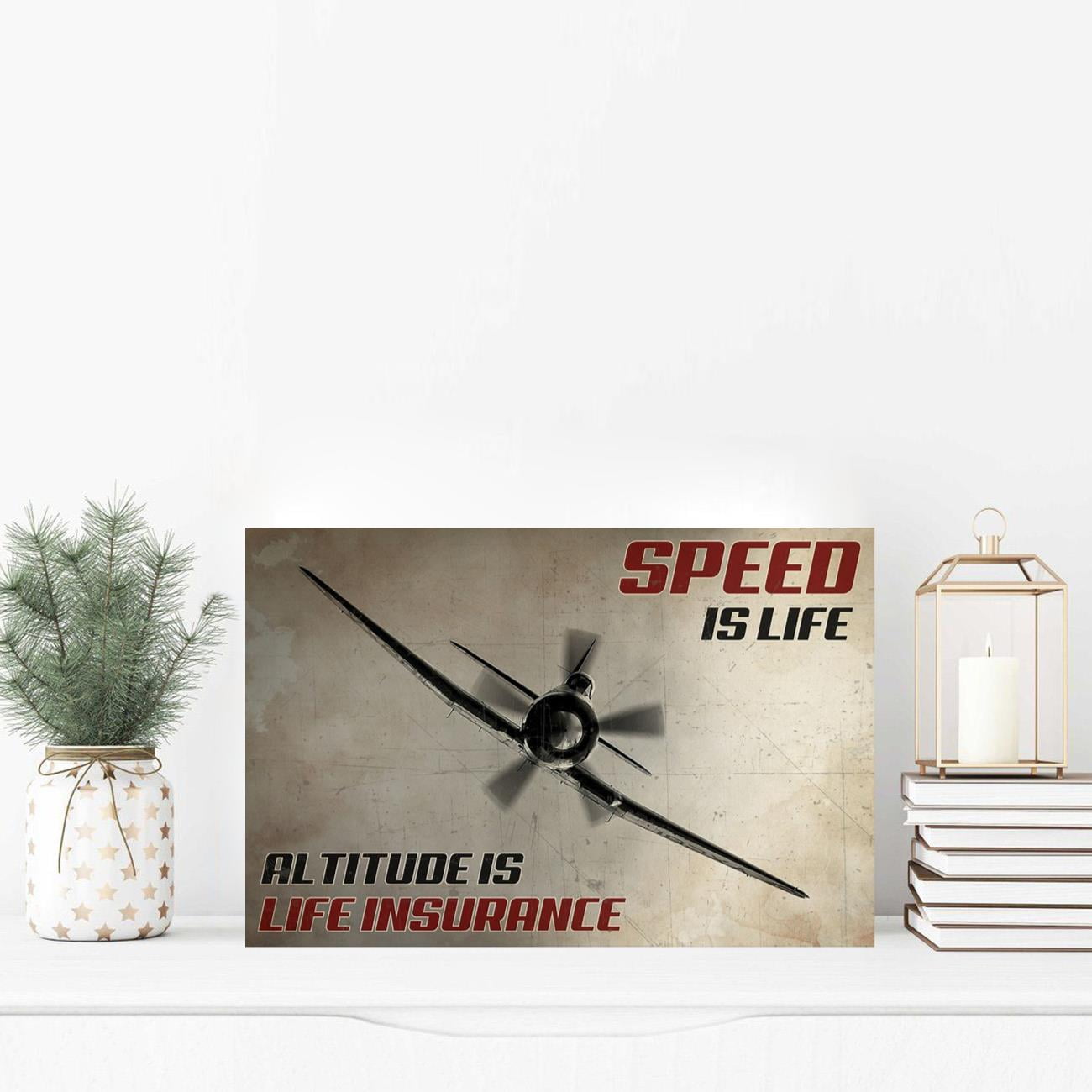 Pilot Speed Is Life Altitude Is Life Insurance Poster Poster Pilot ...
