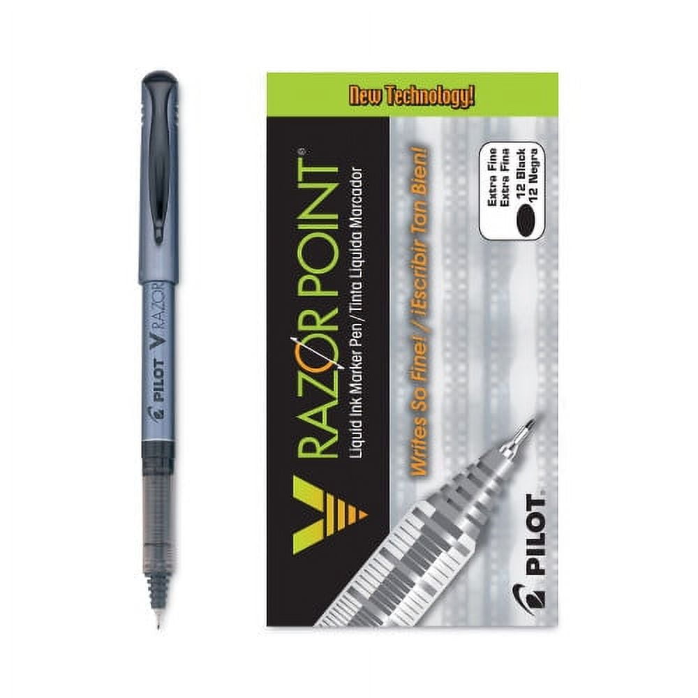Pilot V Razor Point Liquid Ink Porous Point Pen, Stick, Extra-Fine 0.5 ...