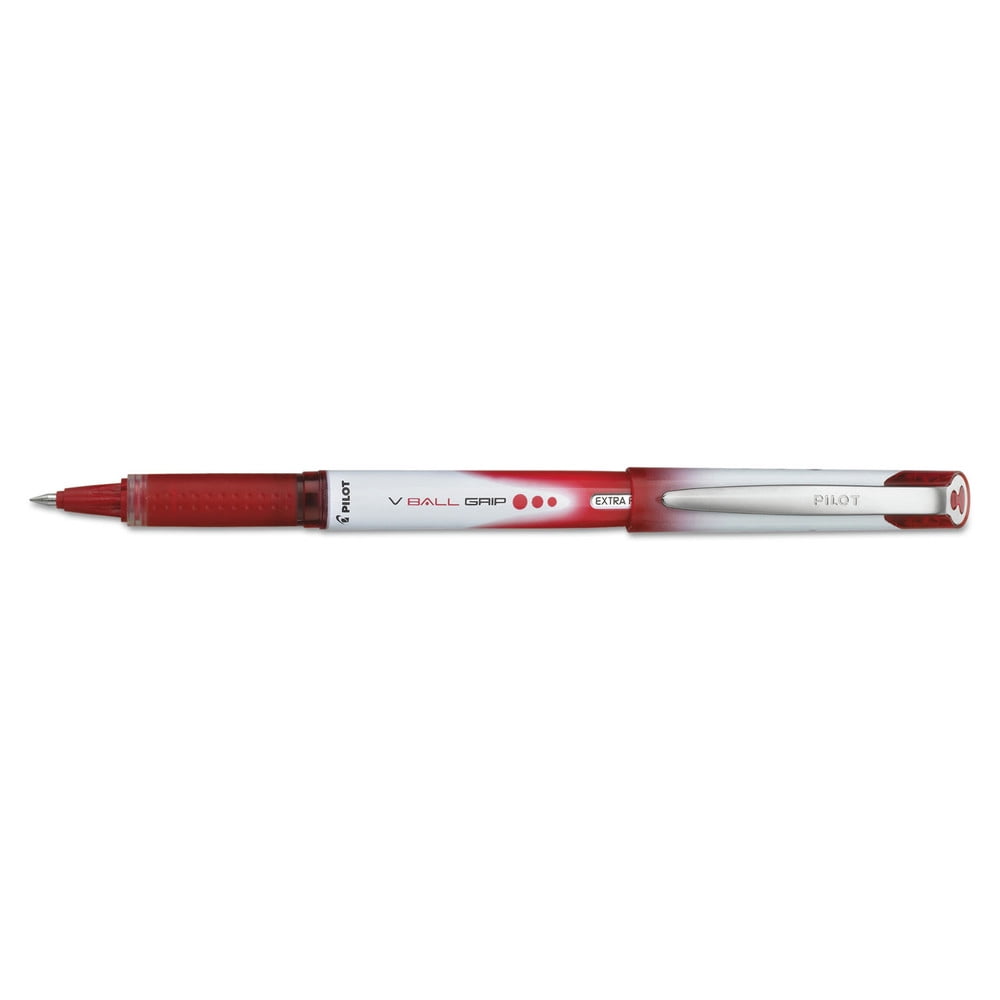 Pilot VBall Grip Liquid Ink Roller Ball Stick Pen Red Ink .5mm Dozen ...