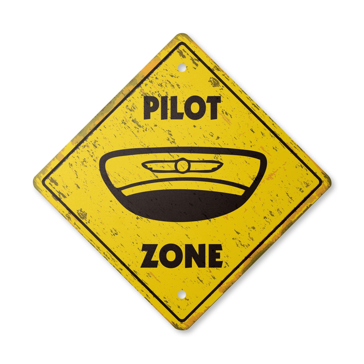 Pilot Vintage Crossing Sign Zone Xing | Indoor/Outdoor Plastic | 12 ...