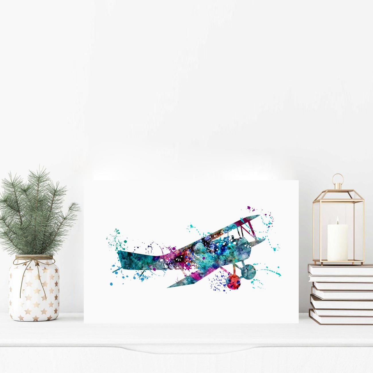 Pilot Watercolor Print Horizontal Poster Poster Pilot Poster gift for ...