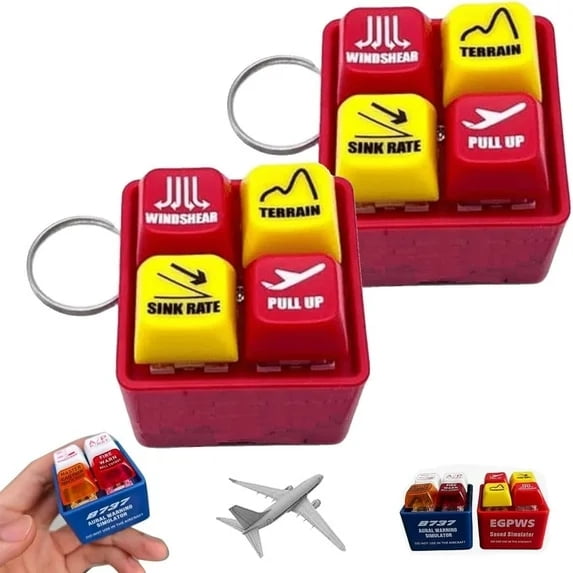 Pilot and Crew Alarm Keychain Cockpit Sounds Keychain, Led Aviation ...