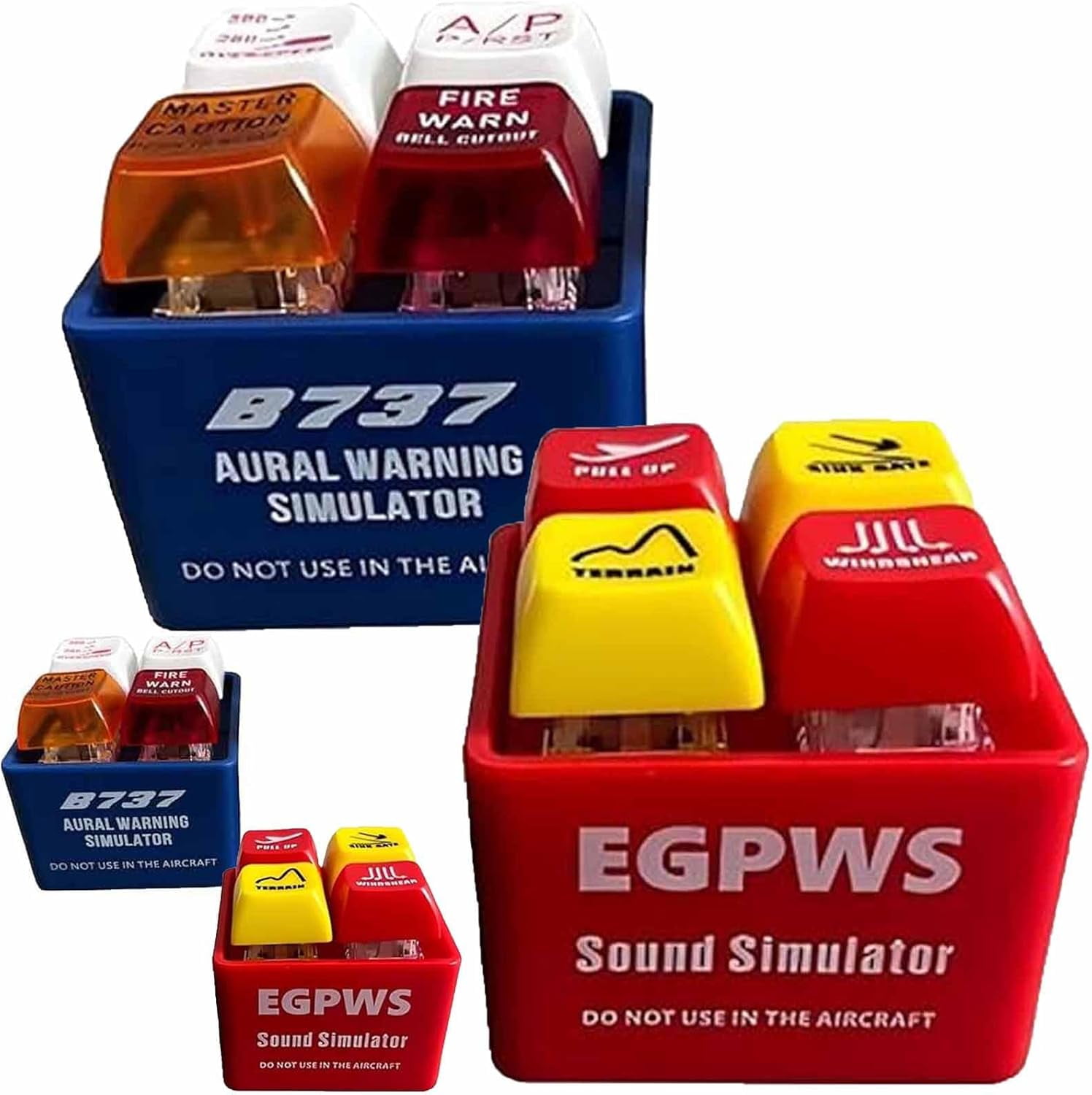 Pilot and Crew Glowing Emergency Alert Keychain EGPWS Warning Sound ...