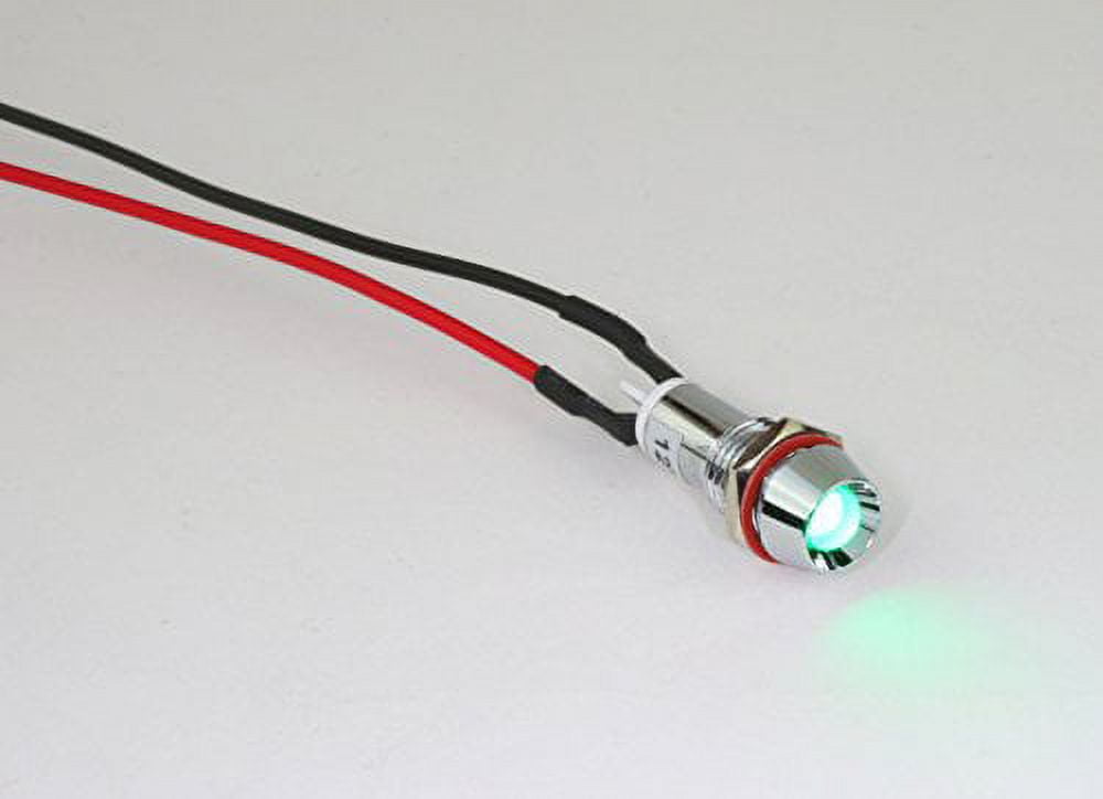 PilotLights 12 Volt DC Pilot Light, 10mm Panel Indicator Light with ...