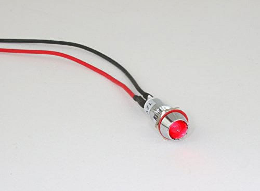 PilotLights 12 Volt DC Pilot Light, 10mm Panel Indicator Light with ...
