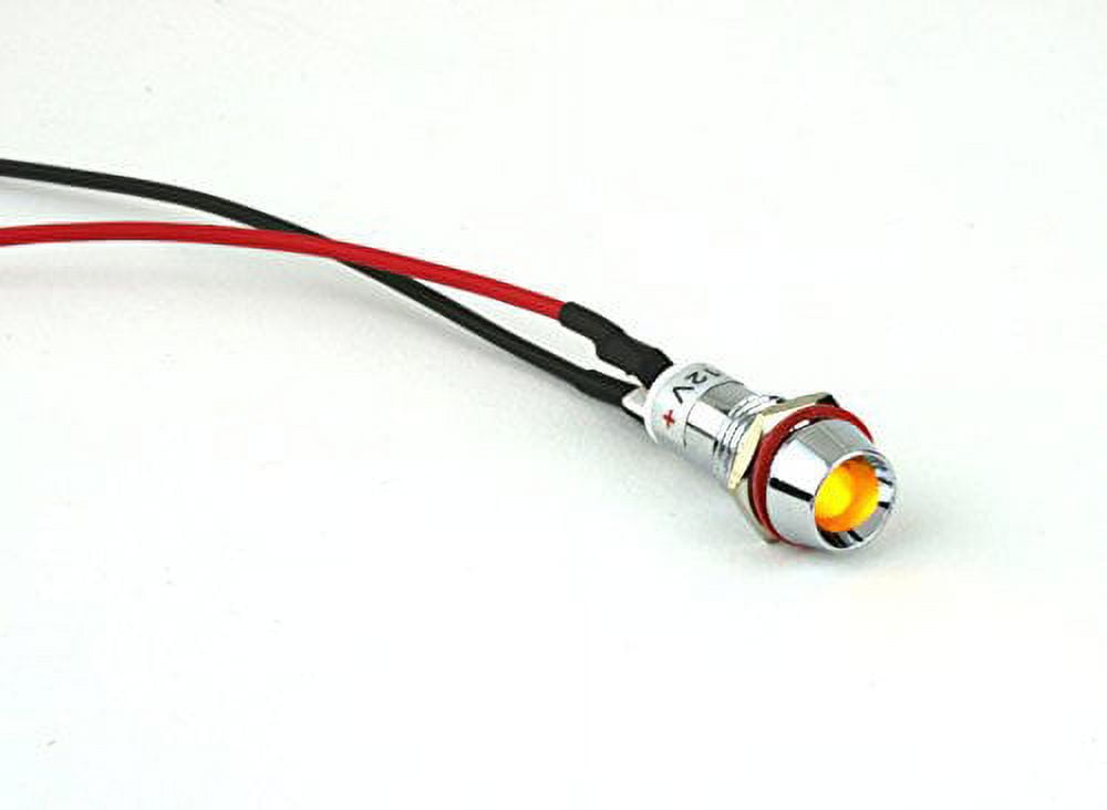 PilotLights 12 Volt DC Pilot Light, 10mm Panel Indicator Light with ...