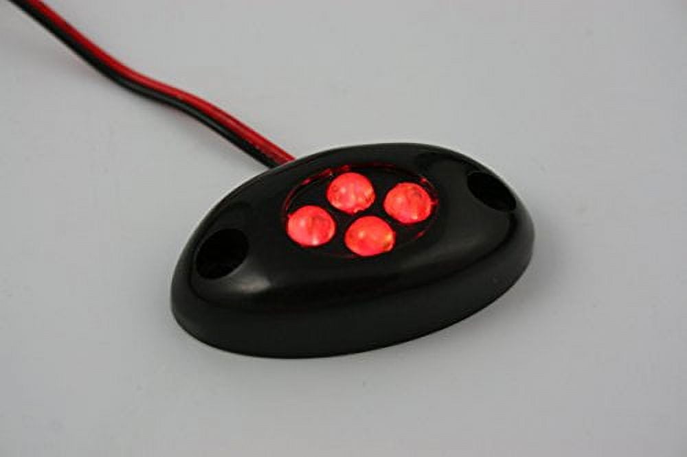 Pilotlights.net LED Light Red Small 4 LED Dome Light Utility LED Light ...