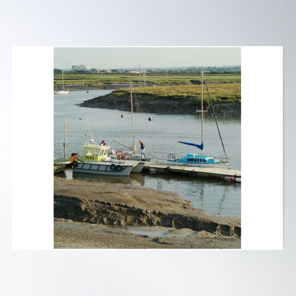 Pilots Boat, Burnham And Highbridge Estuary. Poster Wall Art, Modern ...