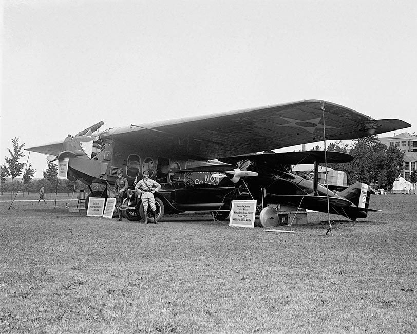 Pilots Oakley Kelly and John Macready Style - B - 24x36 Inch Laminated ...
