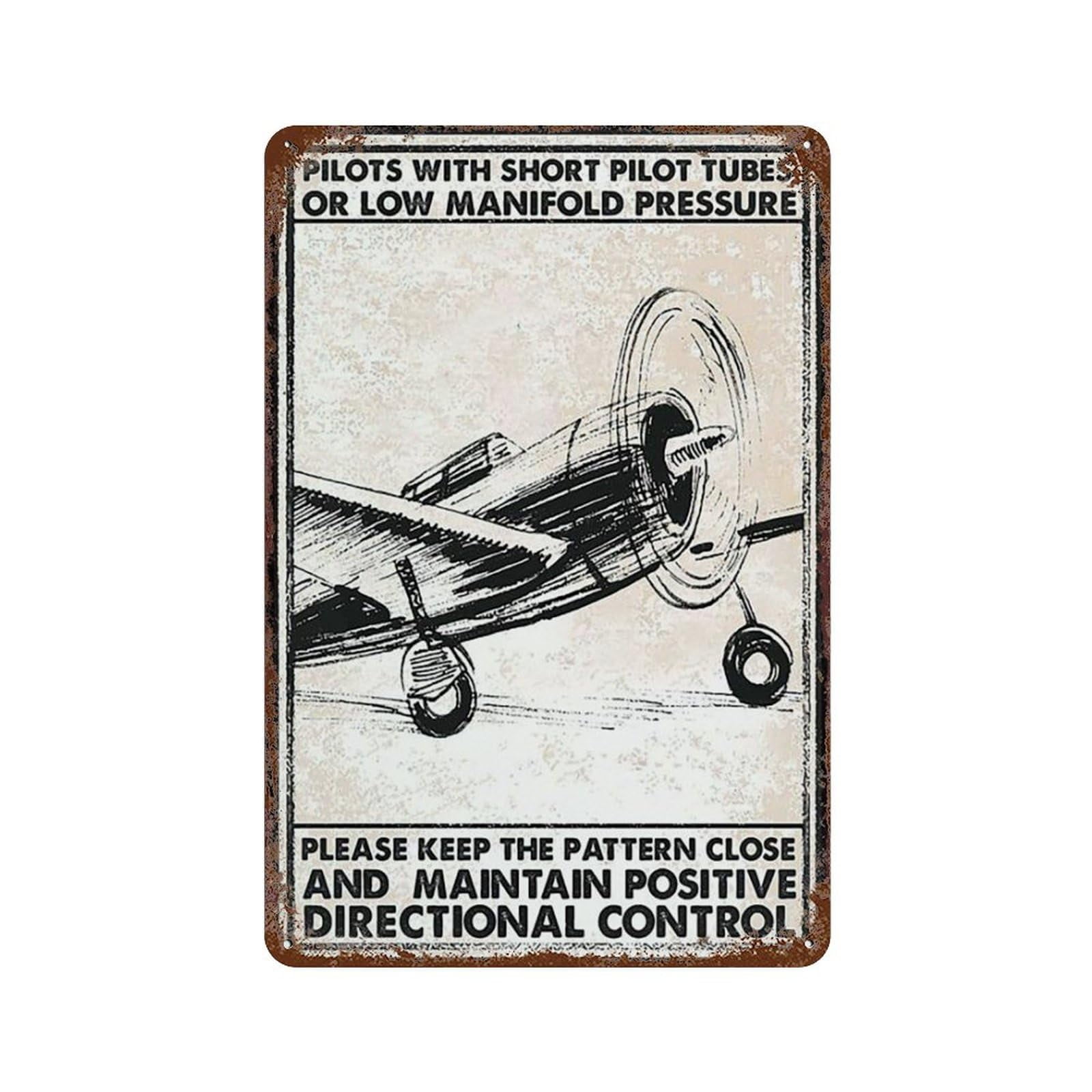 Pilots With Short Pitot Tubes Or Low Manifold Pressure｜Vintage Tin Sign ...