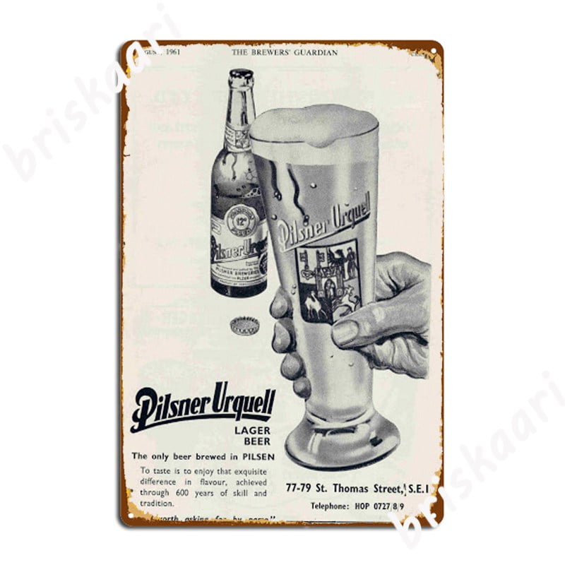 Pilsner Urquell Beerr Poster Metal Plaque Plaques Wall Cave Home Funny ...