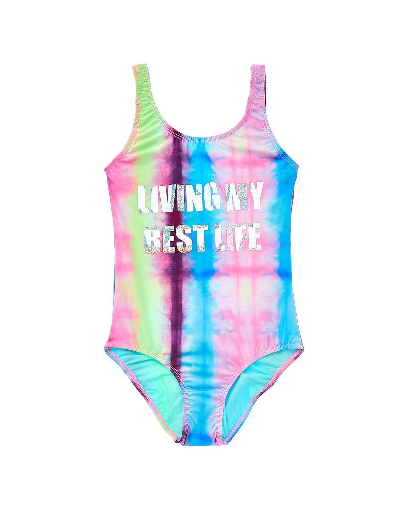 PilyQ girls Best Life One-Piece, 16, Blue - Walmart.com