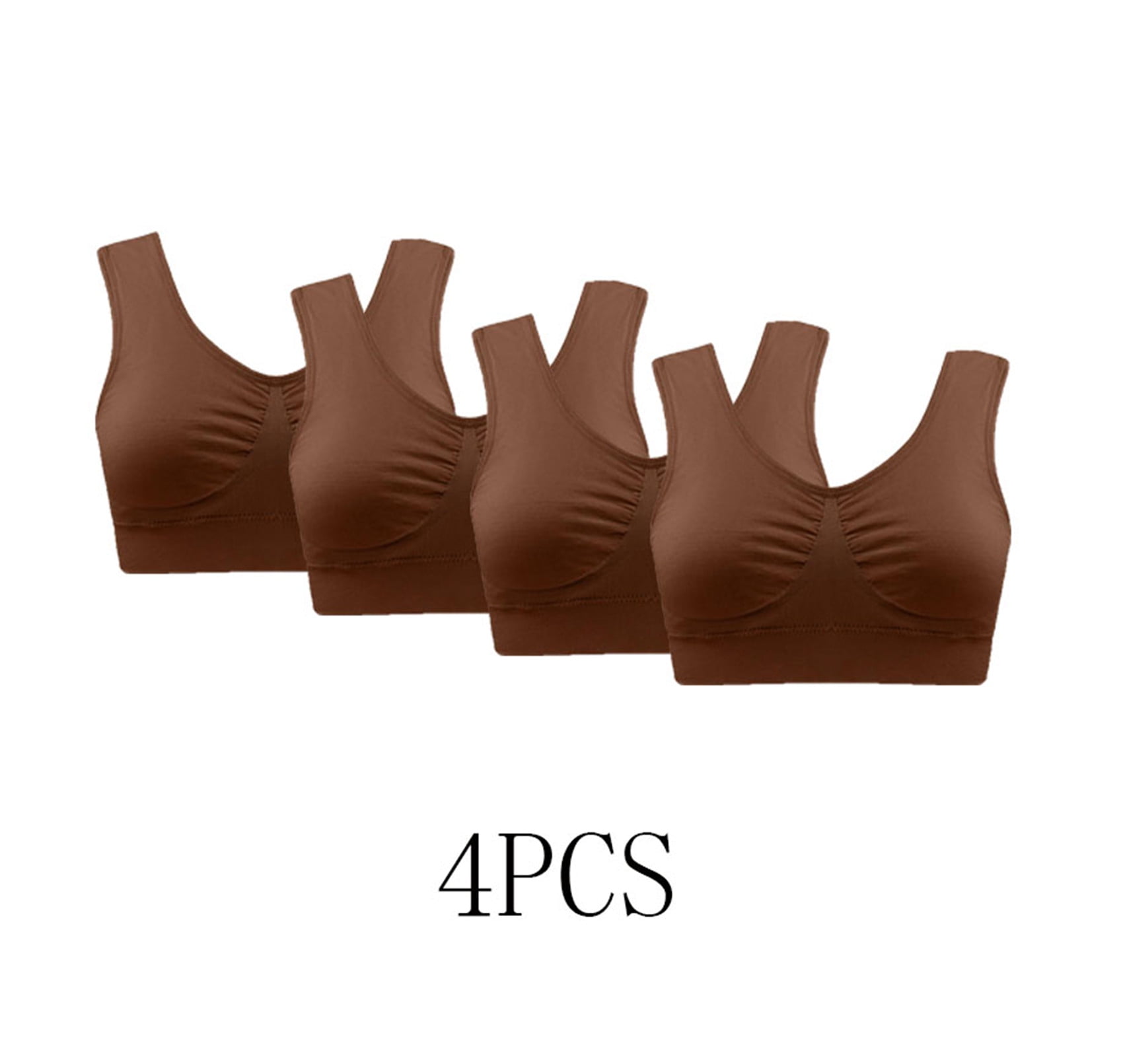 Pimelu 4 Pack Sports Bras for Women Bras for Women Plus Size Comfort ...