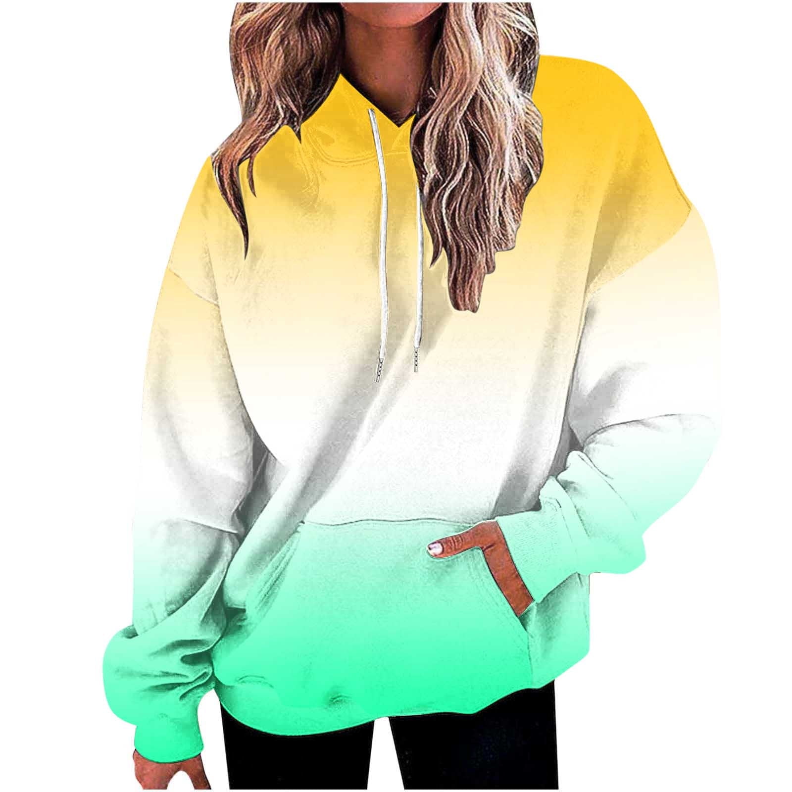 Pimelu Hoodies for Women Womens Hooded Sweatshirt Fashion Drawstring ...