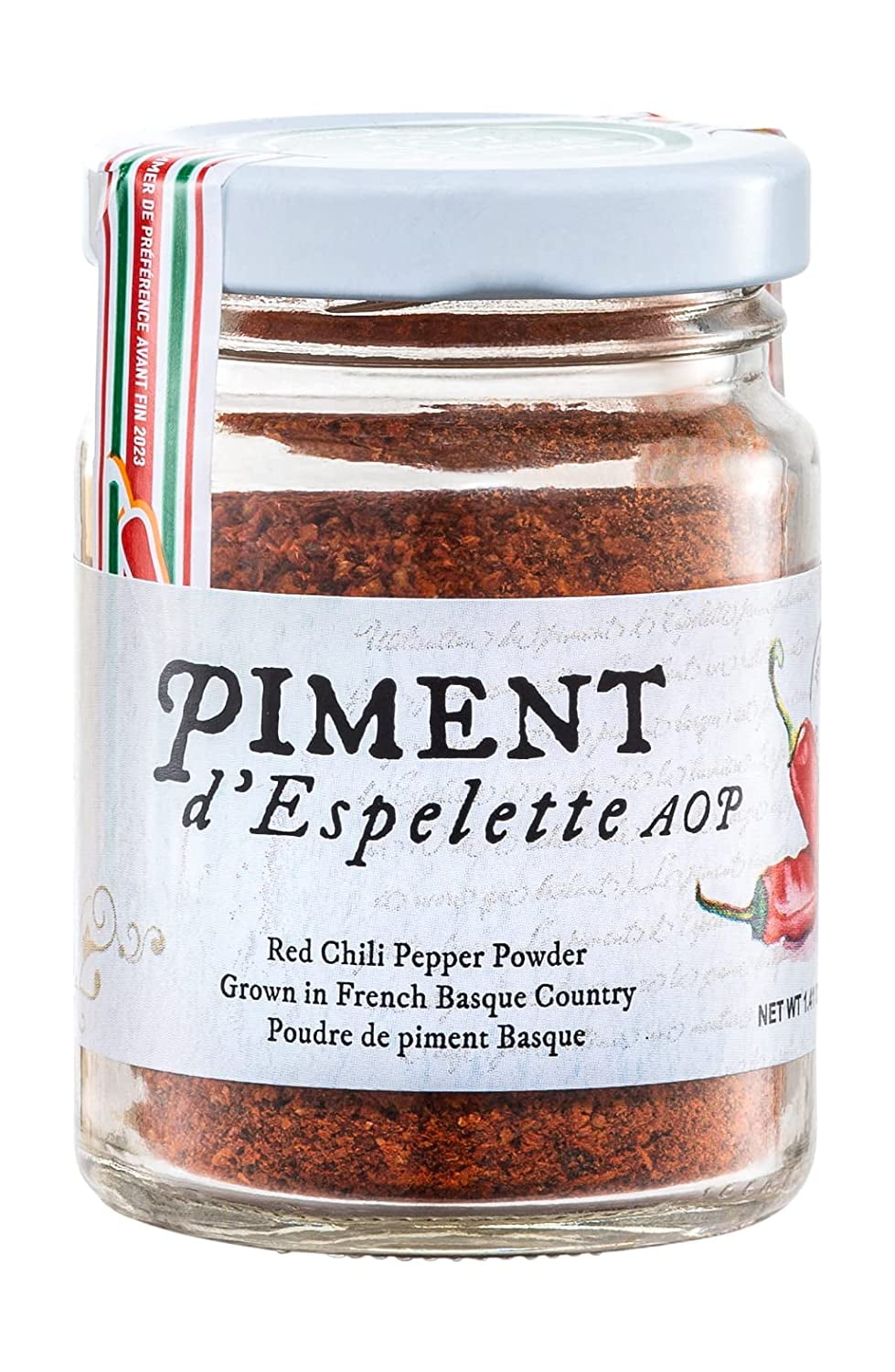 Dried Ground Chili, Piment d'Espelette-Red Pepper Powder, 1.41Oz Jar ...