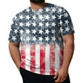 Pimfylm July 4th Shirts for Men Big and Tall Freedom Washed USA Flag Patriotic T-Shirts Mens ...