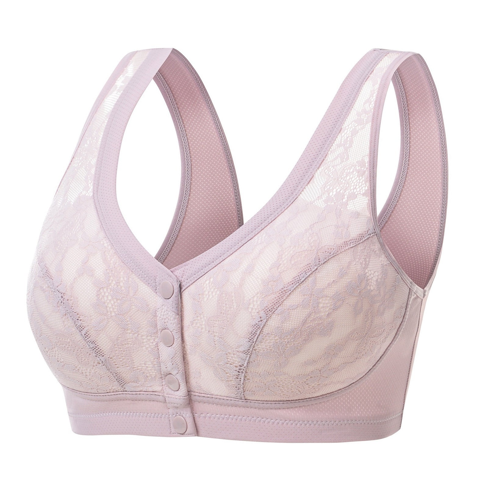 Pimfylm Bras for Women Front Closure Snaps Cotton Everyday Bra Easy On ...