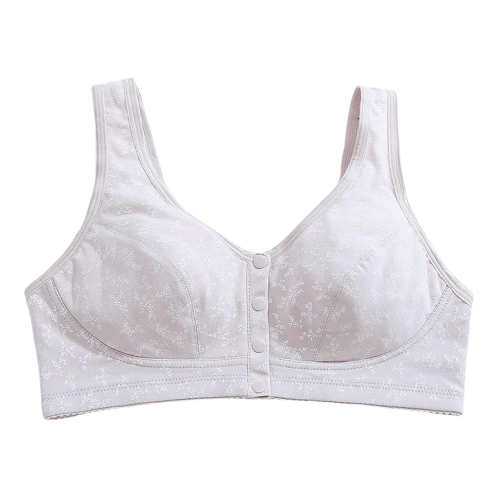 Pimfylm Front Closure Bras for Ladies Bras Front Snaps Seniors Snap ...