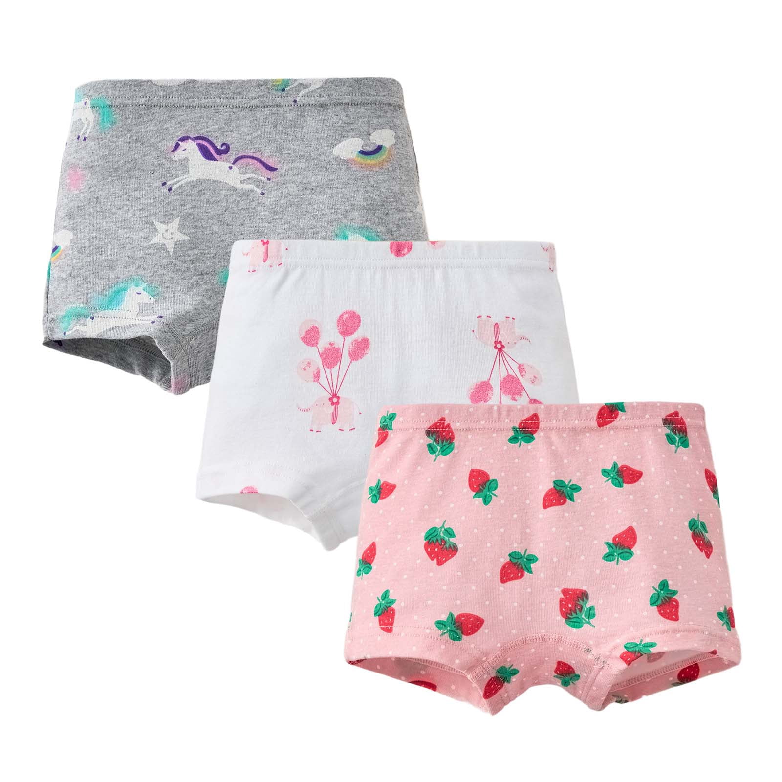Pimfylm Girl Without Underwear 3PC Children Underwear Cute Cartoon ...