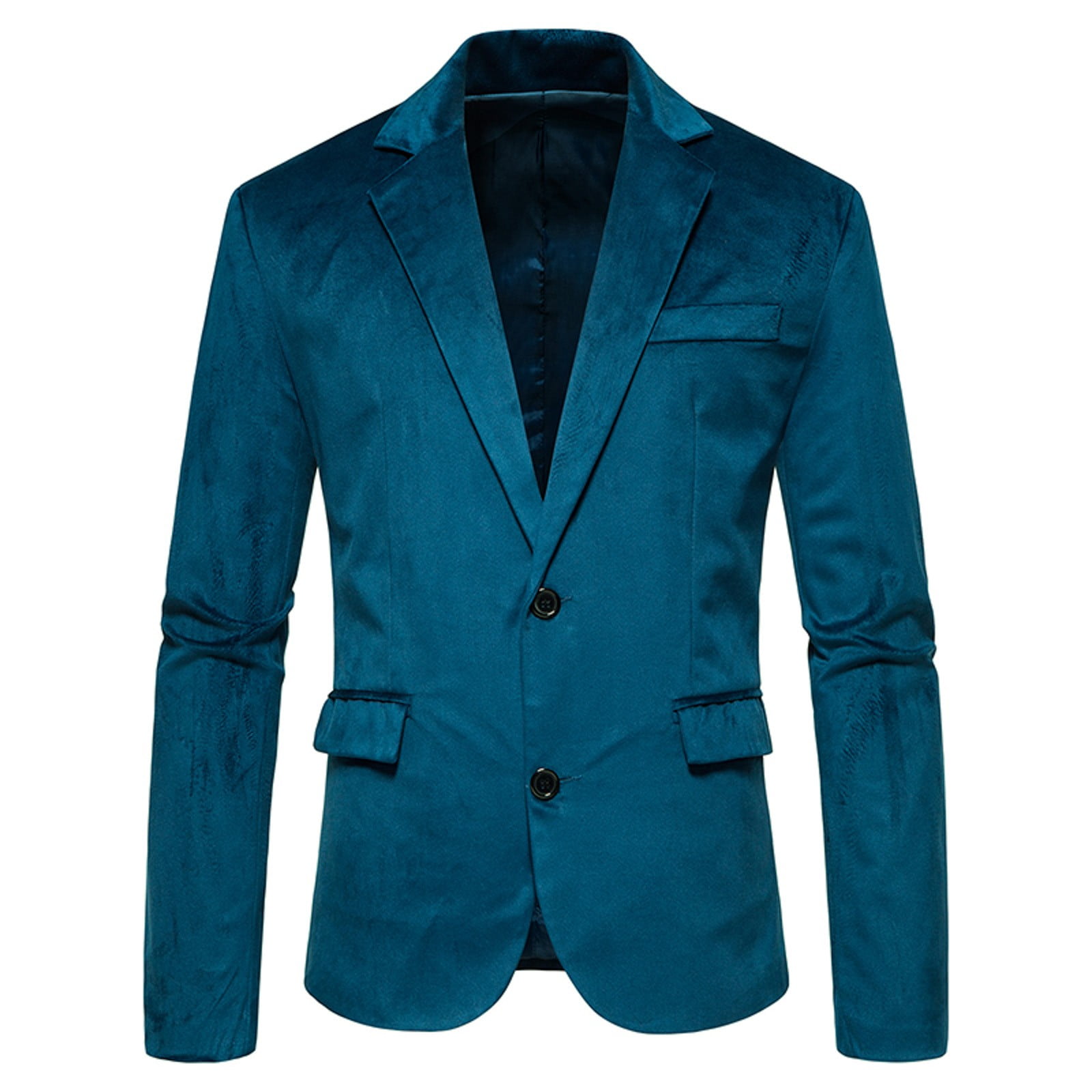 Pimfylm Mens Blazers Fashion Open Front Mens Blazer Jackets Blue L ...