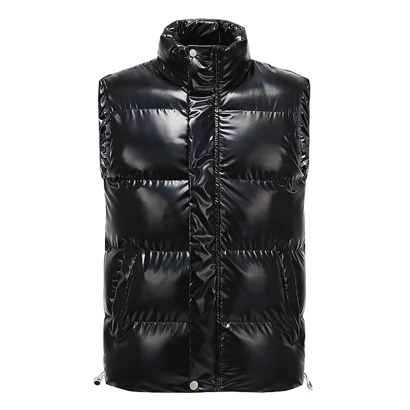 Pimfylm Mens Vests Outerwear Fall Winter Casual High Neck Vest for Men ...