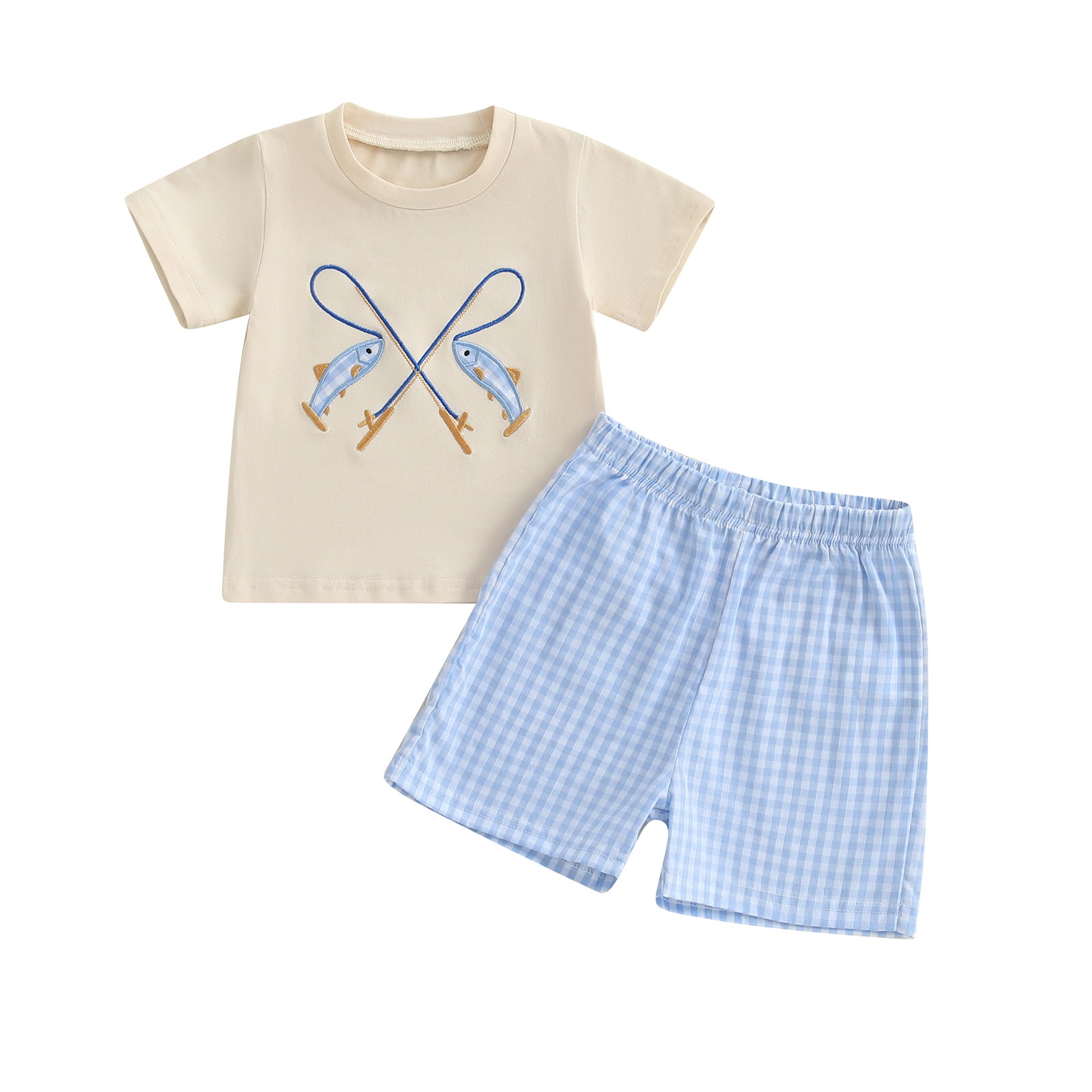 Pimfylm Toddler Baby Boy Summer Outfit,3 Boys Boys Neck Solid Color ...
